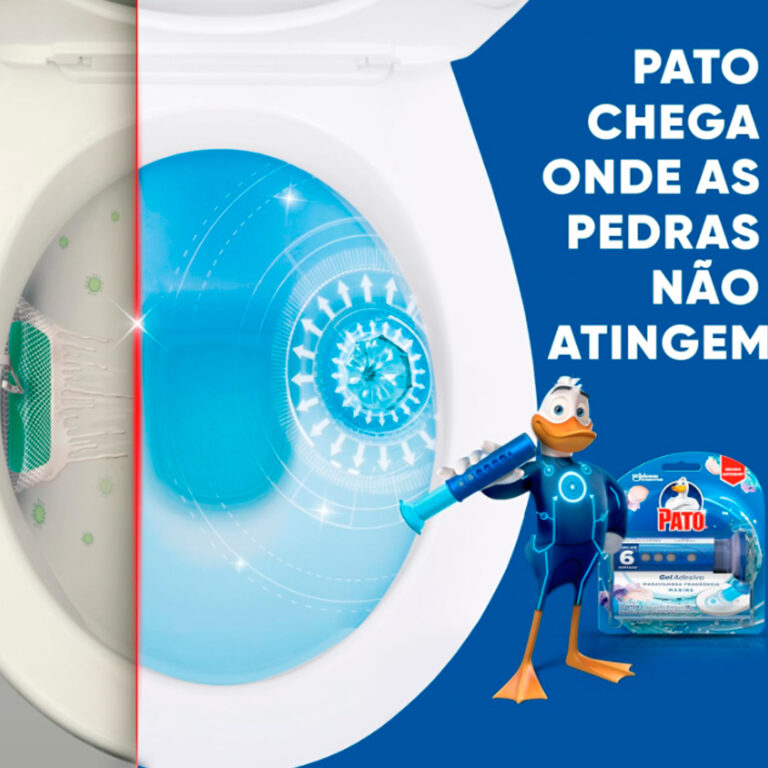 Pato Gel Adesivo Sanitário Marine – Limpeza Contínua (Aplicador + 6 Discos)